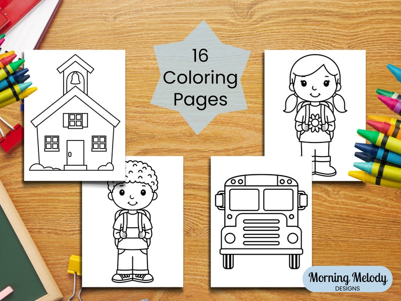 First Day of School Activity Printable, Back to School Preschool Pages ...
