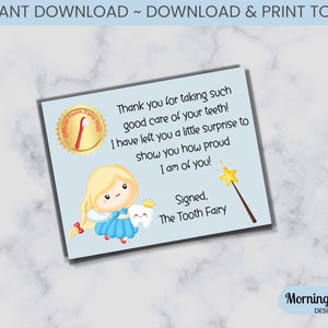 Tooth Fairy Certificate, Tooth Fairy Letter, Tooth Fairy Printable ...