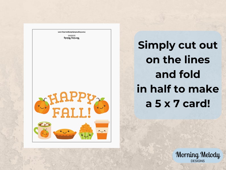 Fall Cards Printable, Pumpkin Spice Latte Coffee Print, Happy Fall Card ...