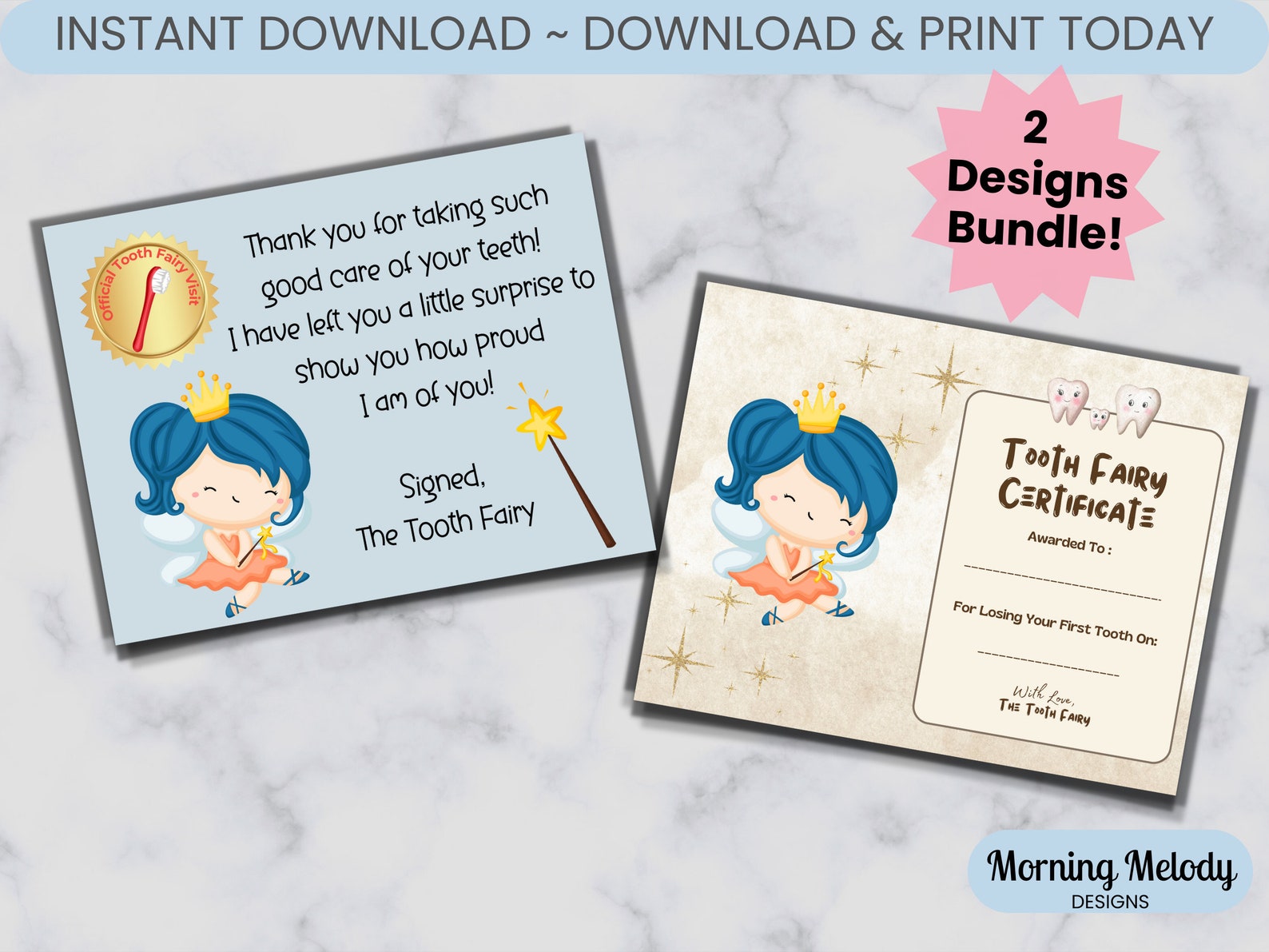 Tooth Fairy Letter, Tooth Fairy Gift, Tooth Fairy Printable Download ...