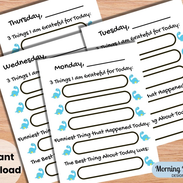 Gratitude Journal for Kids, Gratitude Journal Printable, Daily ...