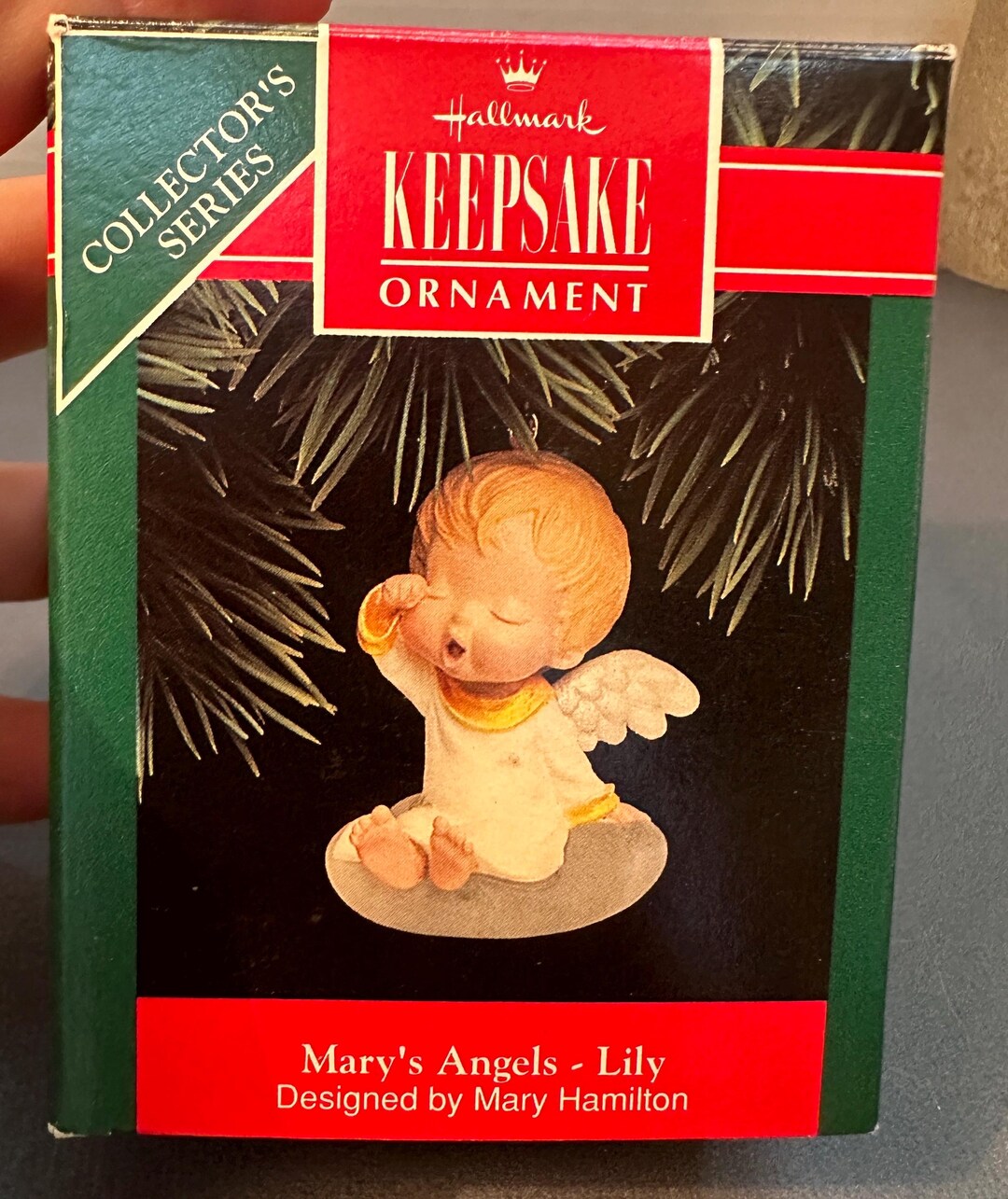 Vintage Hallmark Mary’s Angel Series Lily Christmas Ornament #5 1992 ...