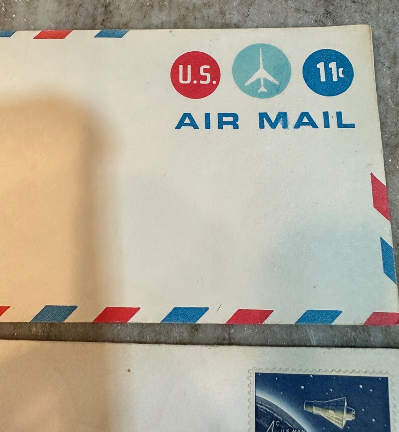 USPS 11 Cent Airmail Prestamped Envelope & First Day Issued Project ...