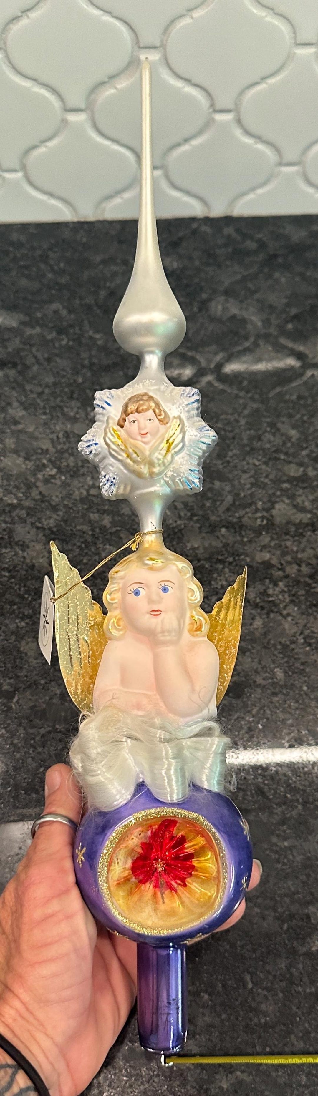 Vintage Very Rare Christopher Radko Heavens Above Finial Tree Topper W ...