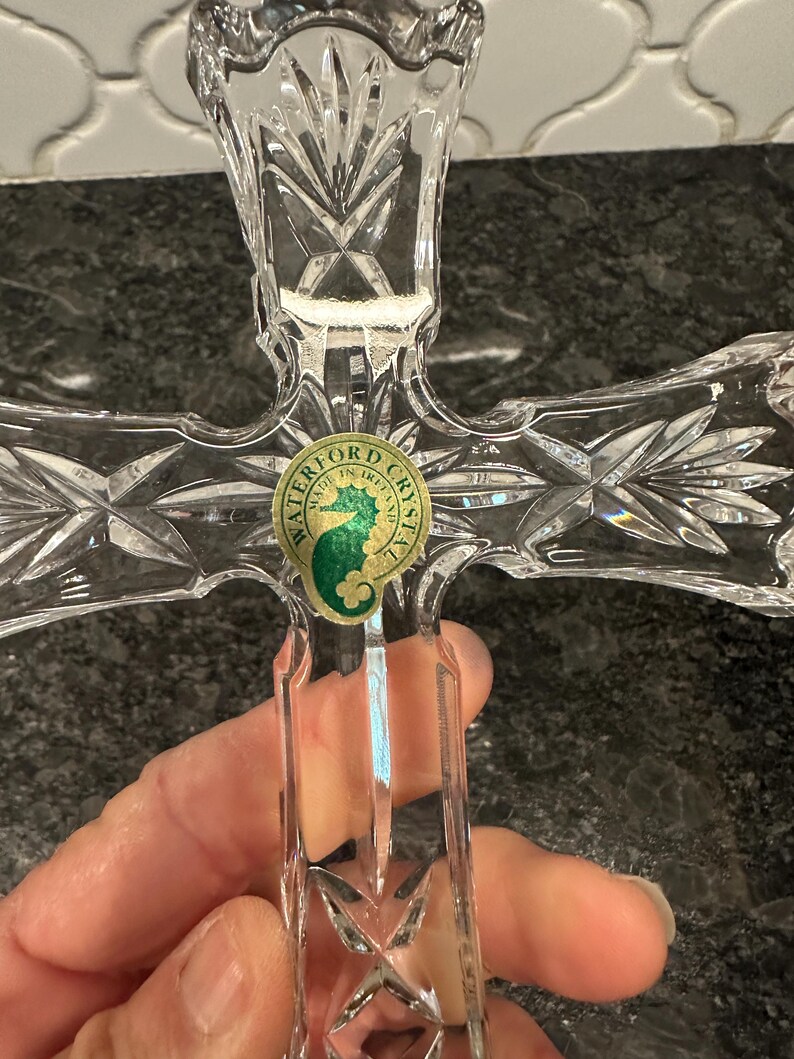 Waterford Standing Cross Crystal Sticker and Etched Made in Ireland - Etsy