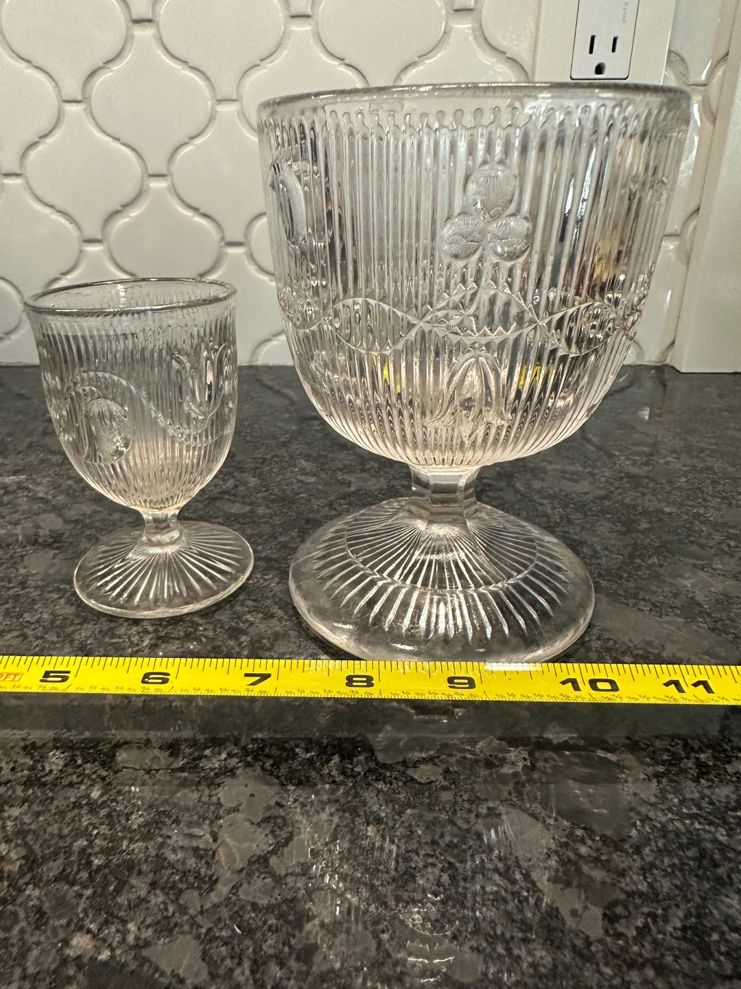 Antique EAPG Flint Bellflower Sugar Bowl Spooner Glass Boston ...