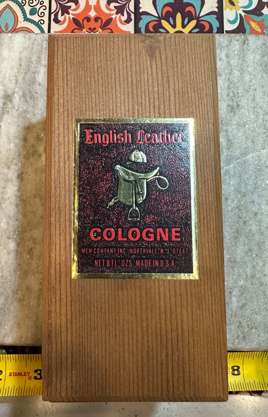Vintage Old English Cologne Wood Box Still Has Purchase Price of 4.00 ...
