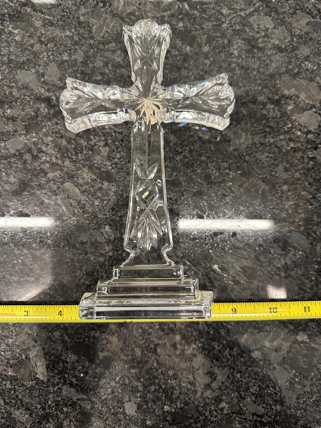 Waterford Standing Cross Crystal - Sticker and Etched Made in Ireland ...