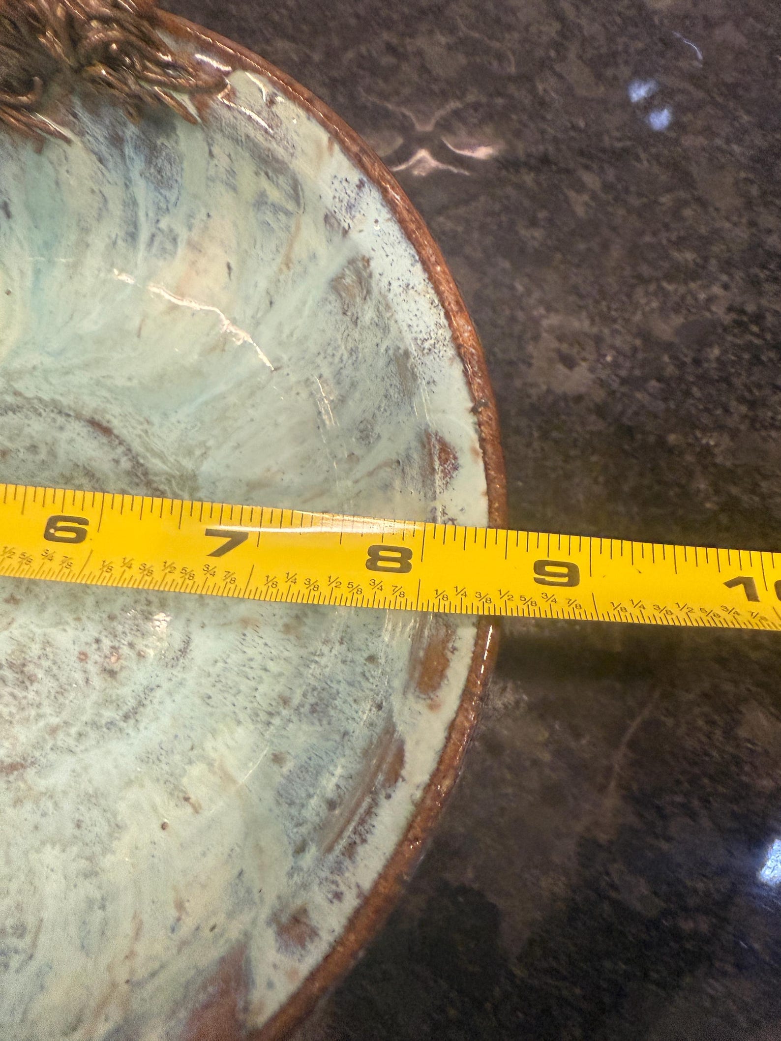 Vintage Crystalline Glazed Stoneware Fish Bowl, Nautical Coastal Art ...