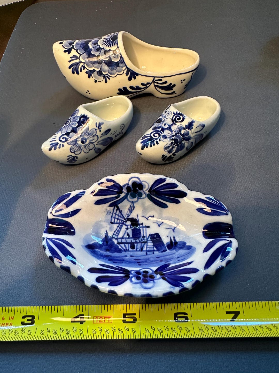 Vintage Lot of 4 Delft Pieces - Ashtray/trinket/jewelry Dish, Large ...