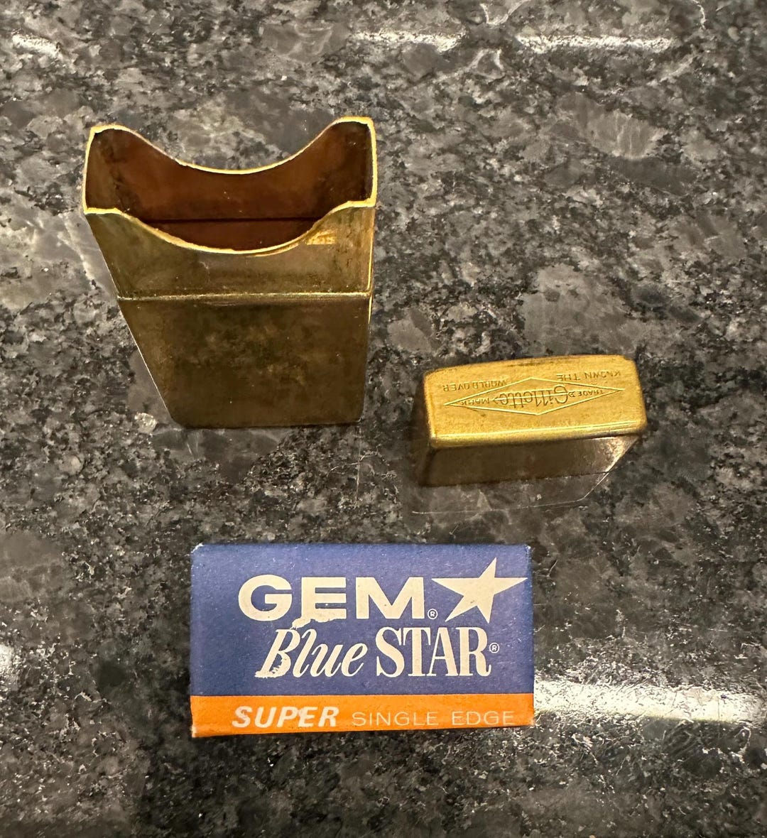 Vintage 1940s Gillette Gold Brass Razorblade Case Container Holder - Etsy