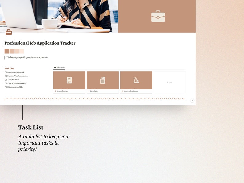 Job Application Tracker Notion Template Status Assessment Notion for Work Job Search Notion ...