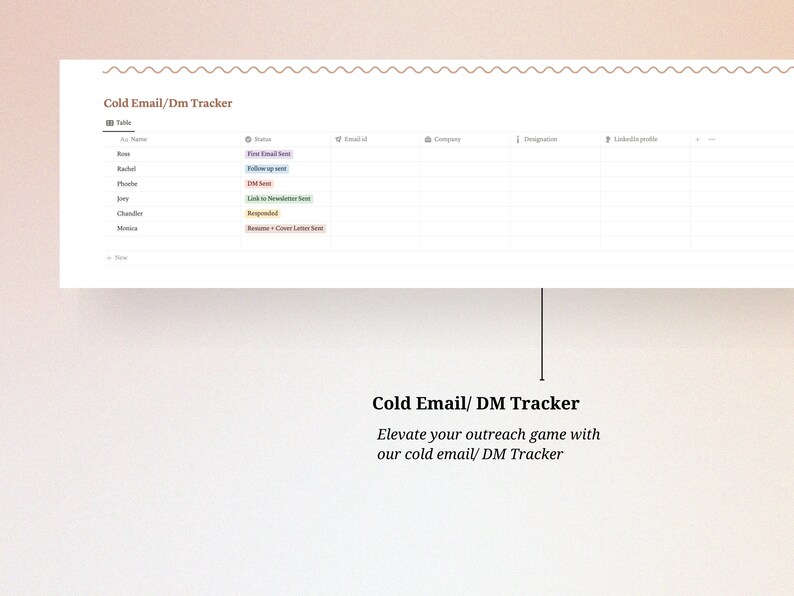 Job Application Tracker Notion Template Status Assessment Notion for ...