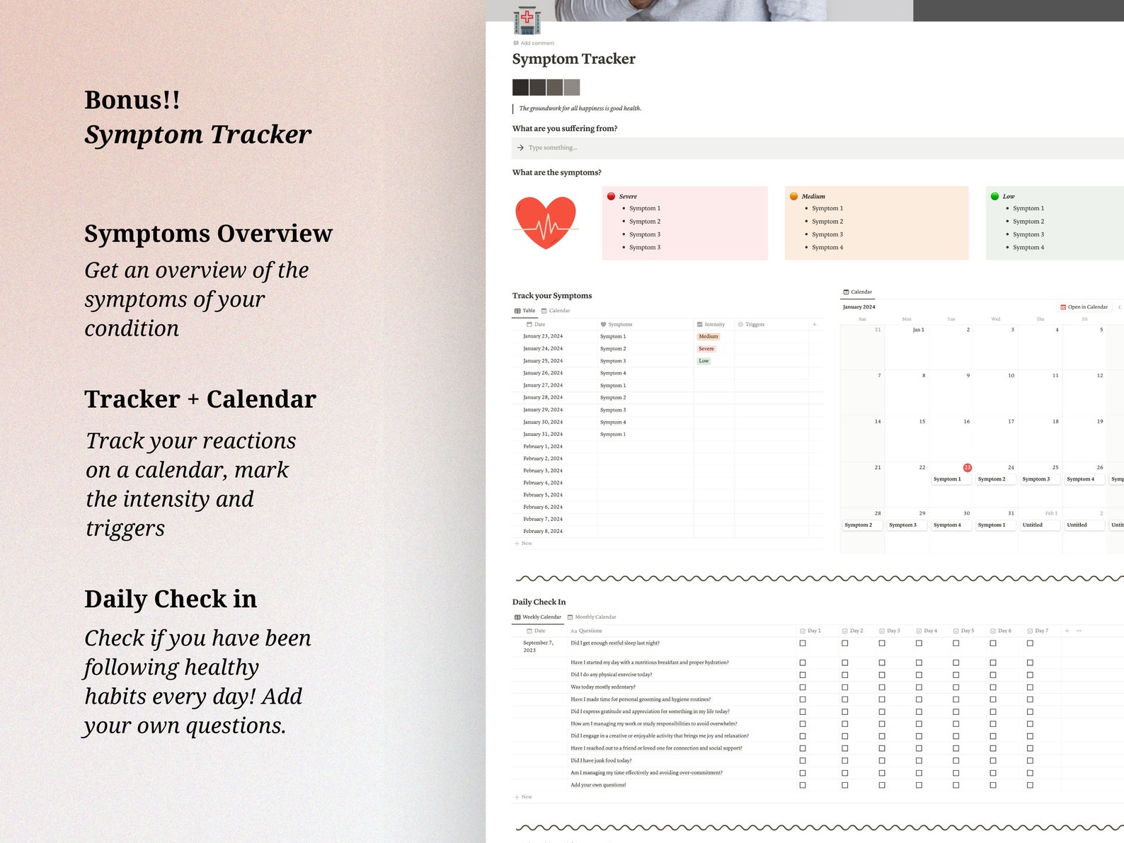 Daily Medication Tracker Notion Template Pharmacy Notion Medication ...