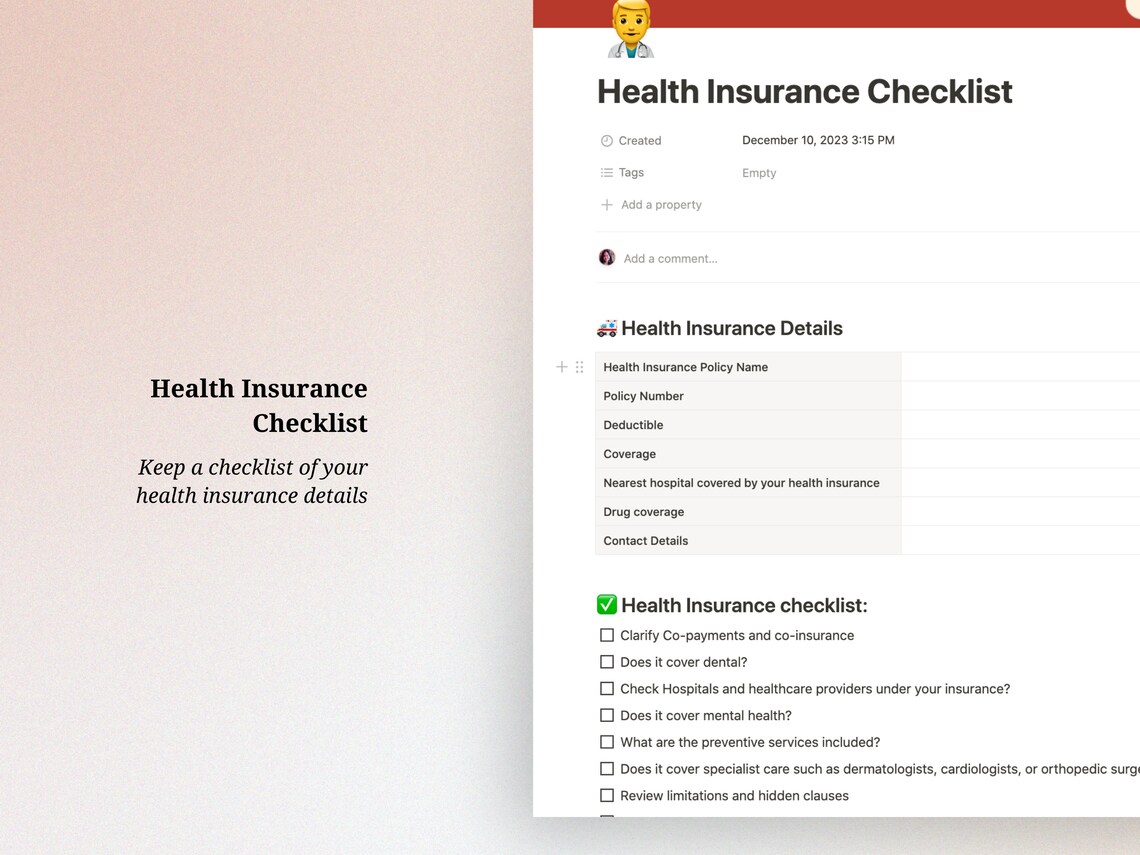 Medication Tracker Notion Productivity Template Notion for Health Log ...