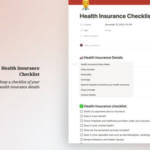Medication Tracker Notion Productivity Template Notion for Health Log ...