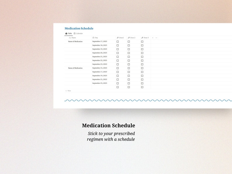 Daily Medication Tracker Notion Template Pharmacy Notion Medication ...