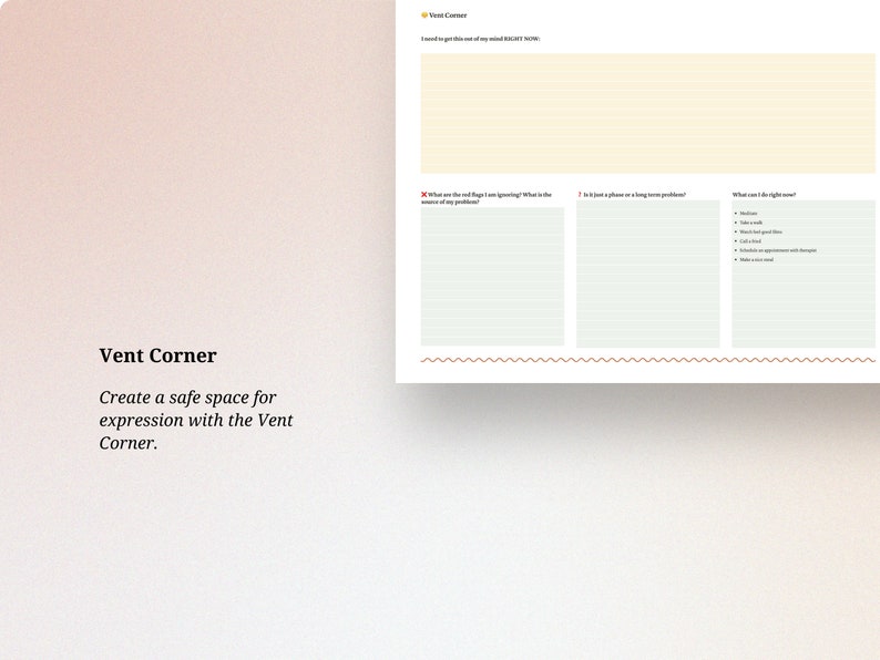 Therapy Notion Aesthetic Template Therapy Healing Notes Self Care ...