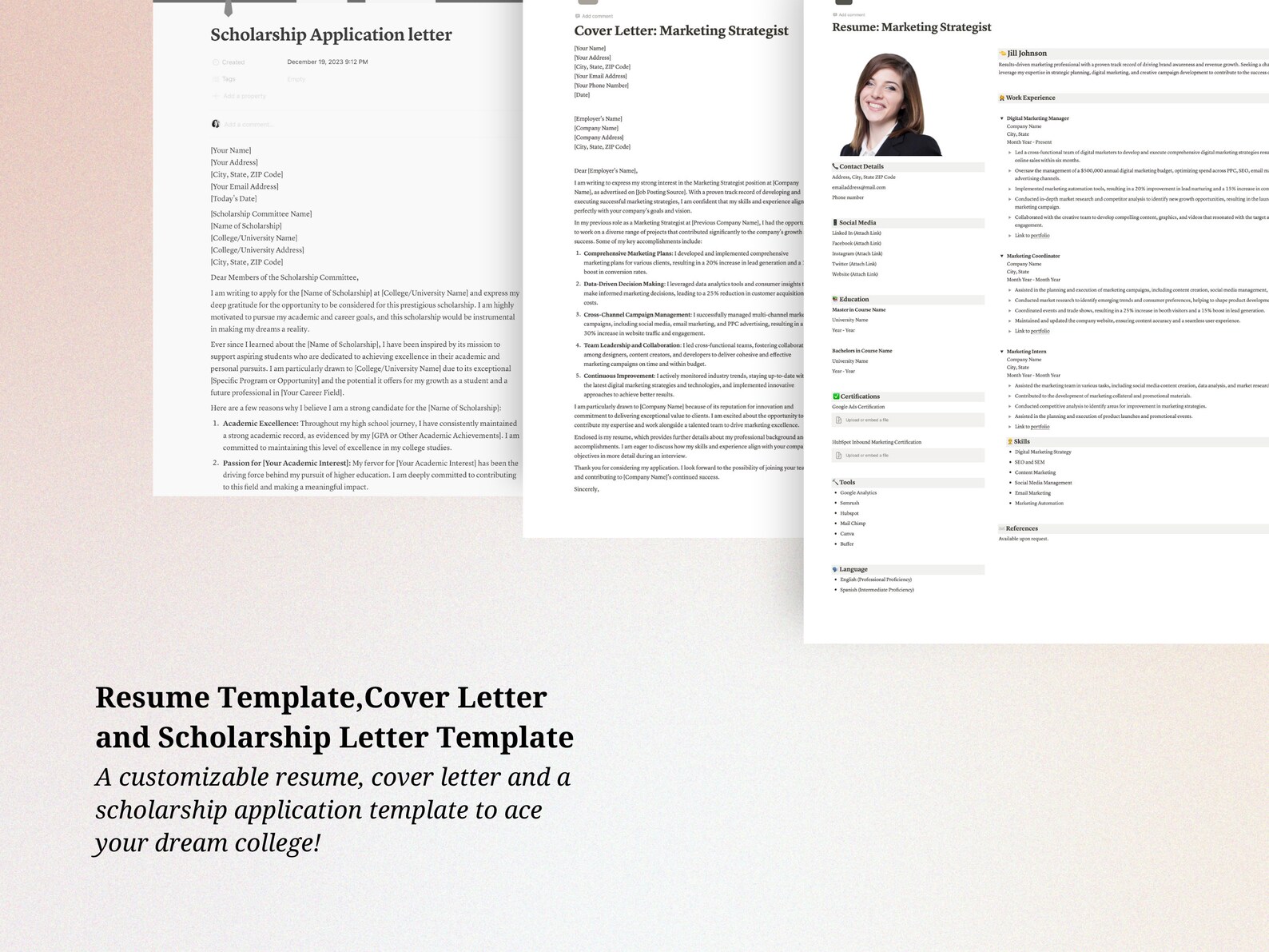 Simple University Application Tracker Notion Template 2024 Student ...