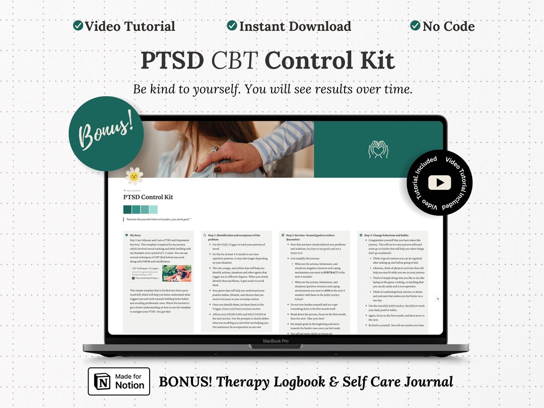 Notion Template for Post Traumatic Stress Disorder PTSD Cognitive ...