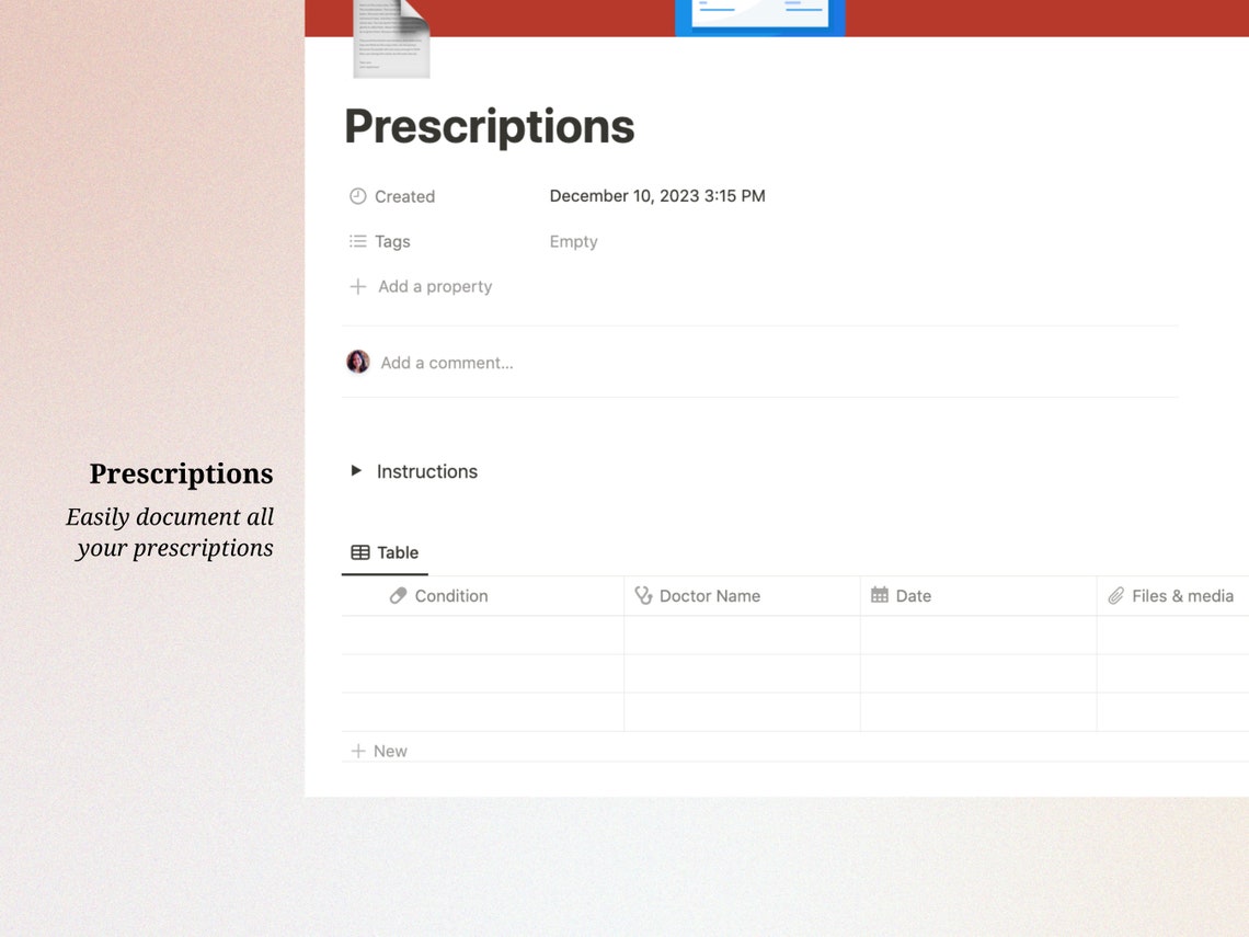 Medication Tracker Notion Productivity Template Notion for Health Log ...