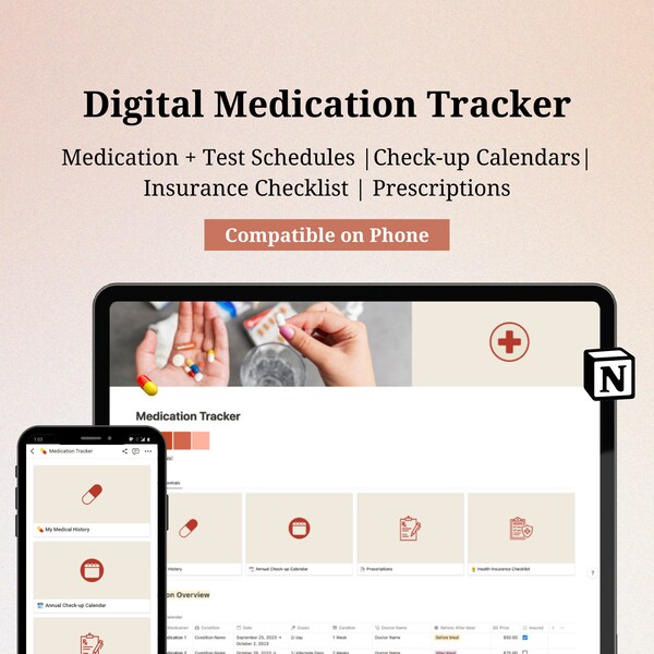Notion Medical Template - Etsy