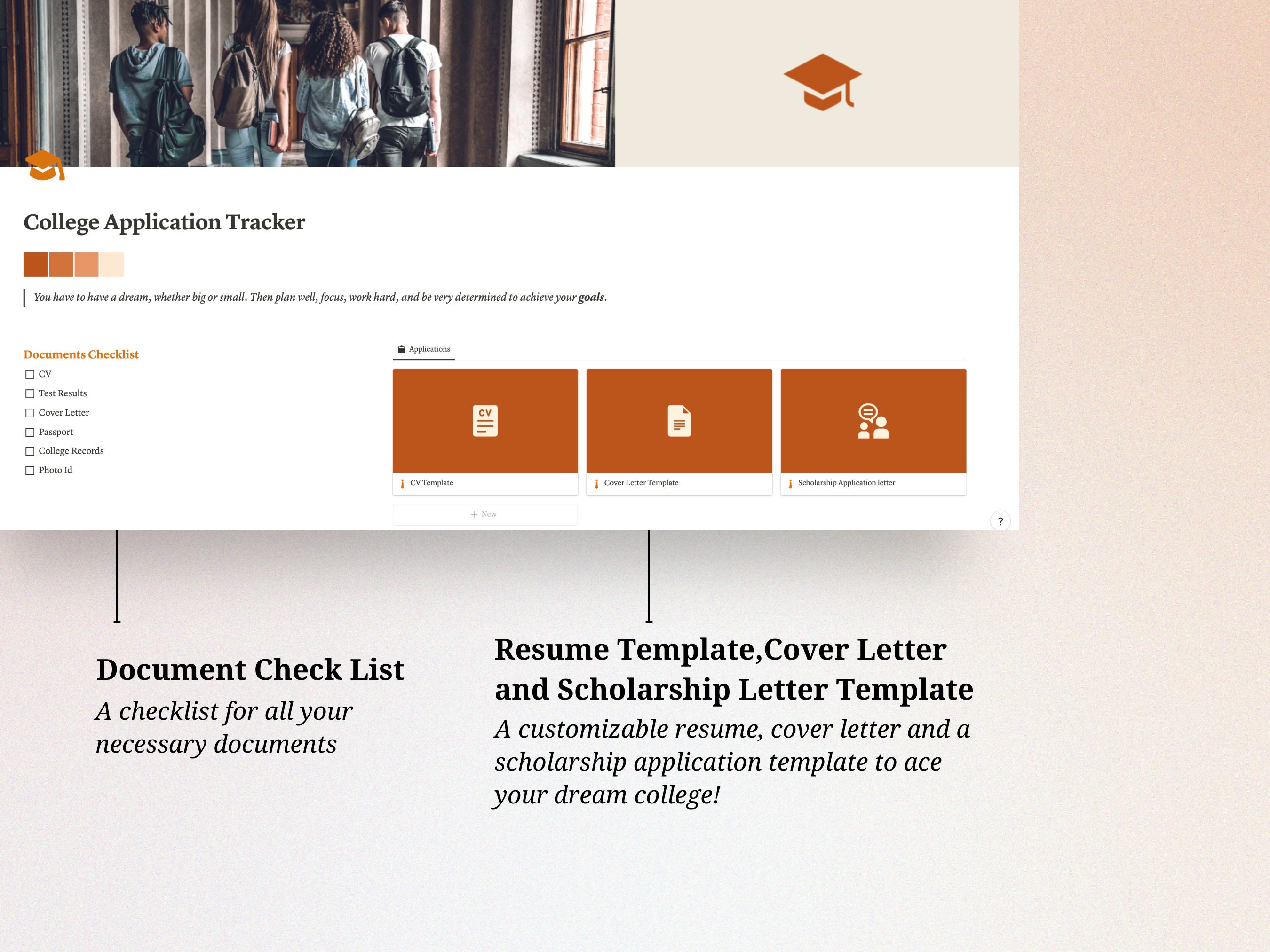 Simple University Application Tracker Notion Template 2024 Student ...