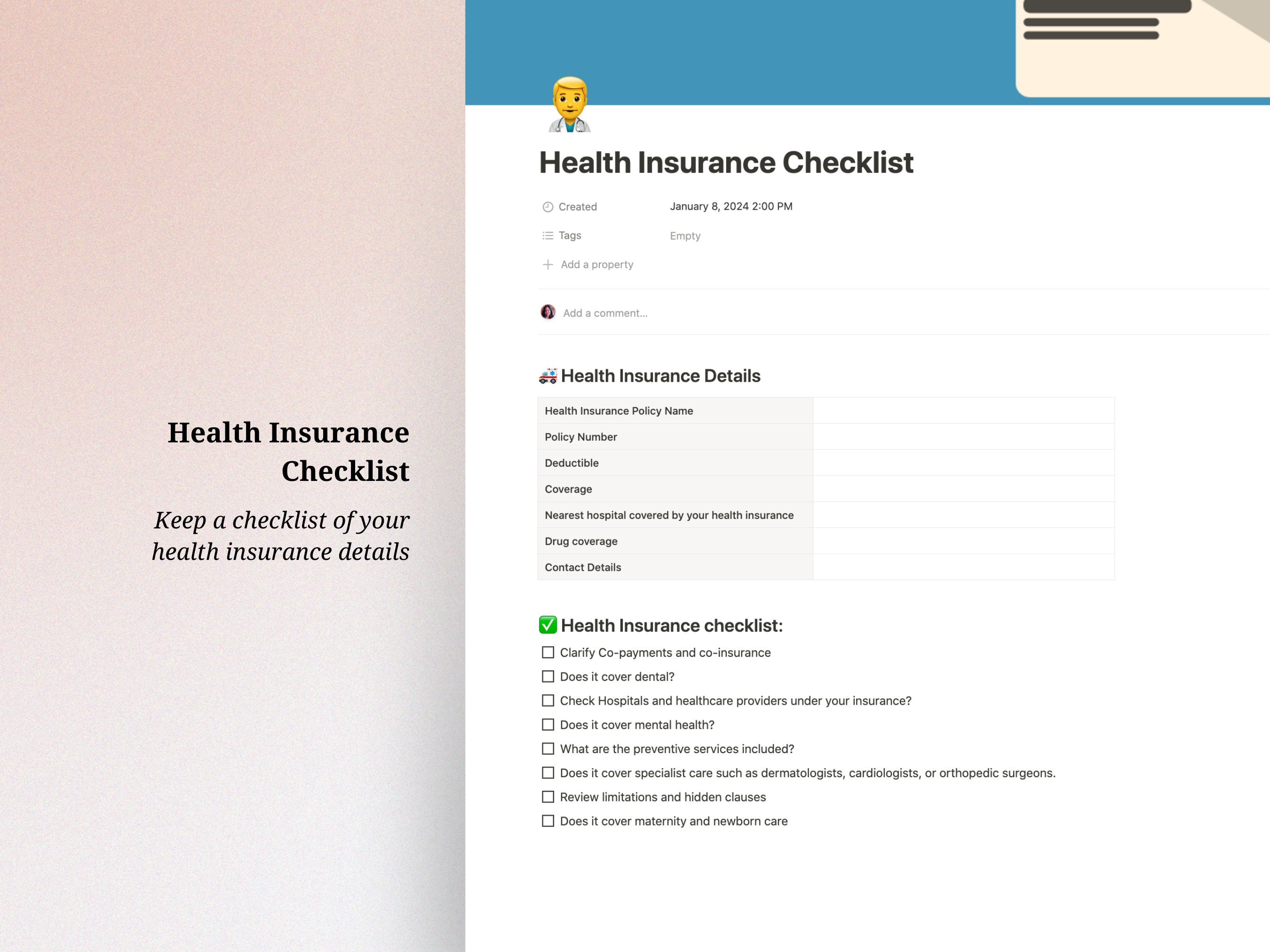 Daily Medication Tracker Notion Template Pharmacy Notion Medication ...