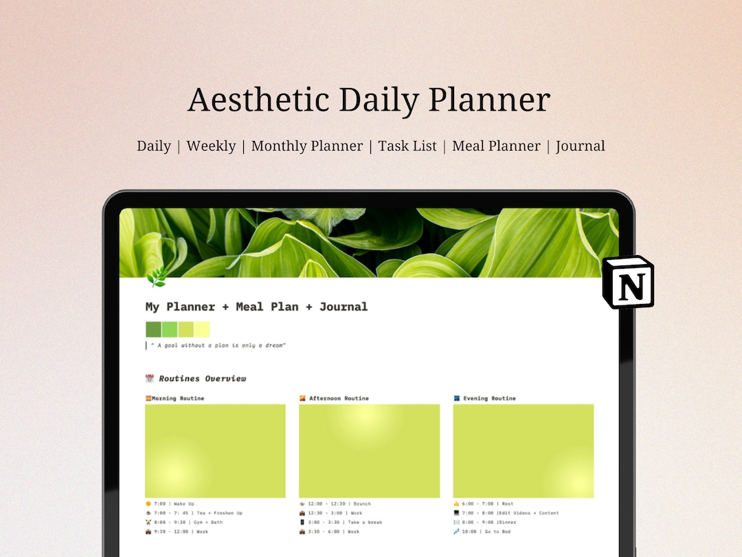 Weekly Planner Notion Template: Weekly Planner Template - Etsy