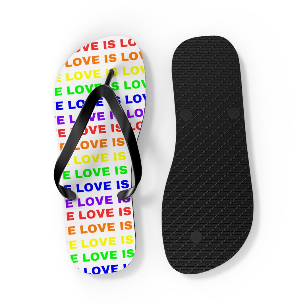 Love is Love Flip Flops - Etsy