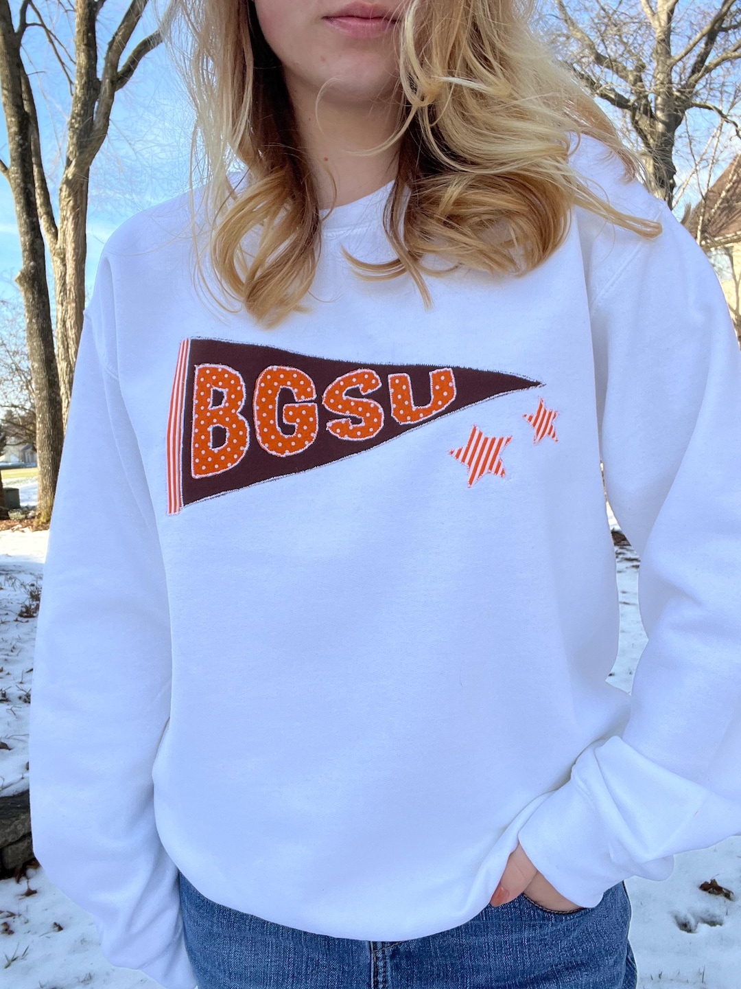 Custom Pennant Sweatshirt | College Game Day, Personalized Name - Etsy