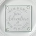 Custom Etched Glass Coasters Set of 2 | Personalized Coaster | Monogram ...