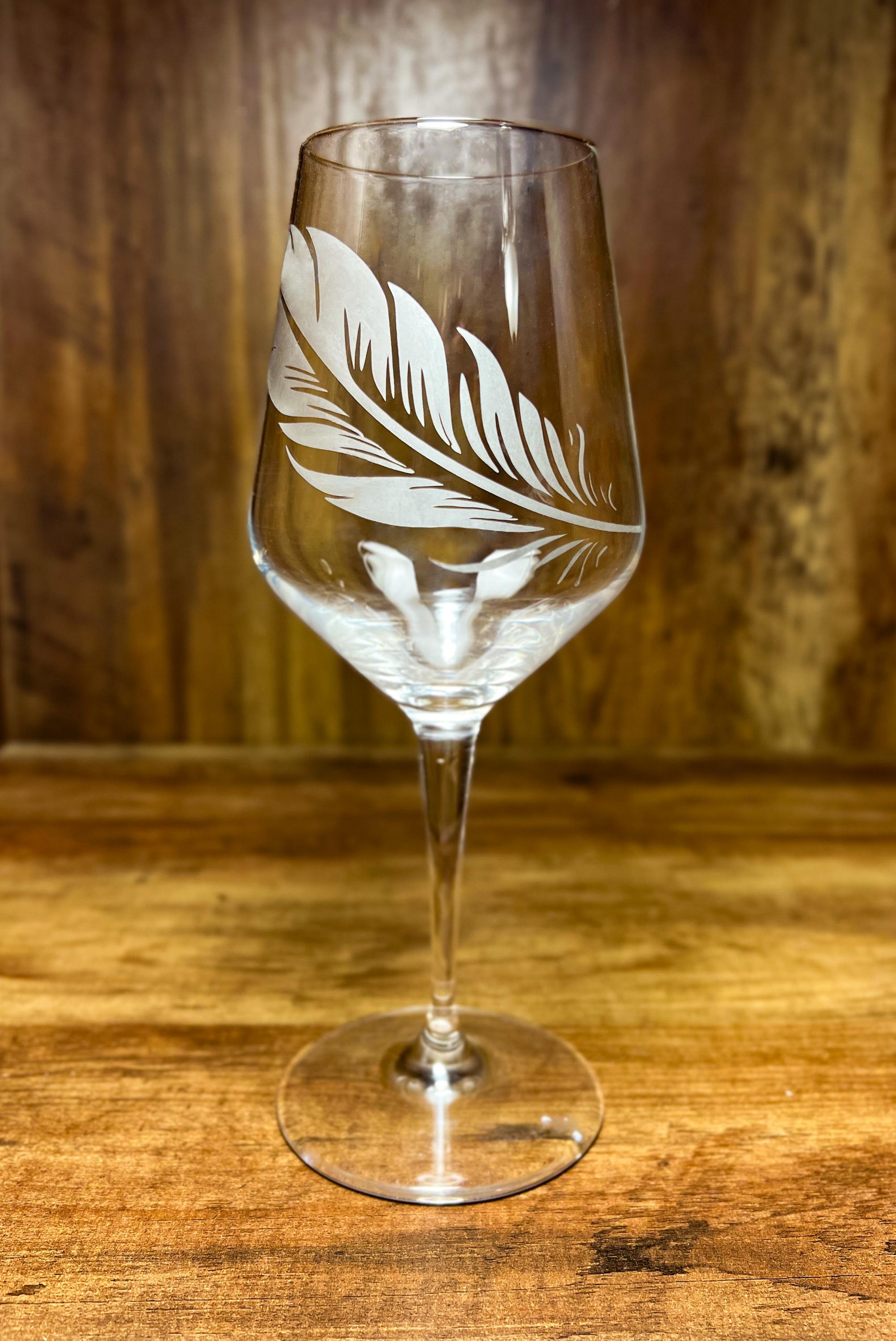 Custom Design Etched Wine Glass | Drinkware | Personalized Kitchen ...