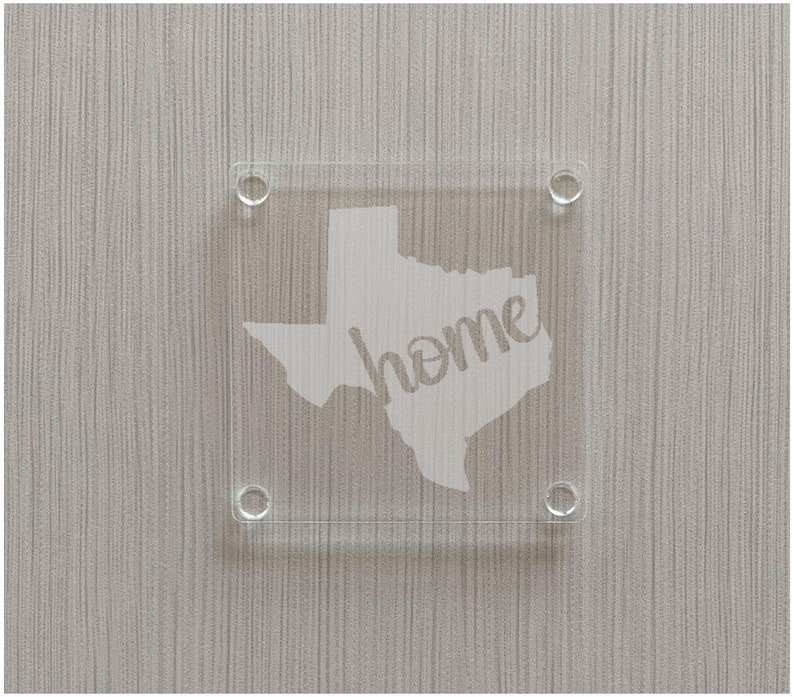 Custom Etched Glass Coasters Set of 2 | Personalized Coaster | Monogram ...