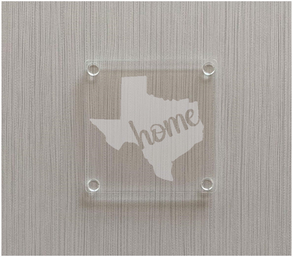 Custom Etched Glass Coasters Set of 2 | Personalized Coaster | Monogram ...