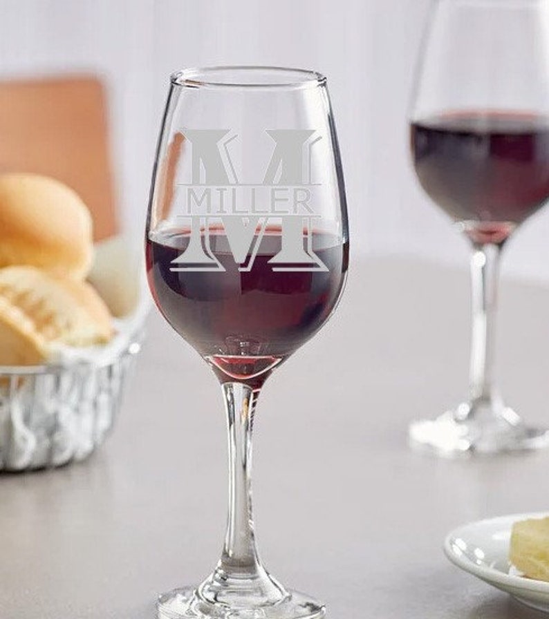 Custom Design Etched Wine Glass | Drinkware | Personalized Kitchen ...