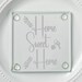 Custom Etched Glass Coasters Set of 2 | Personalized Coaster | Monogram ...