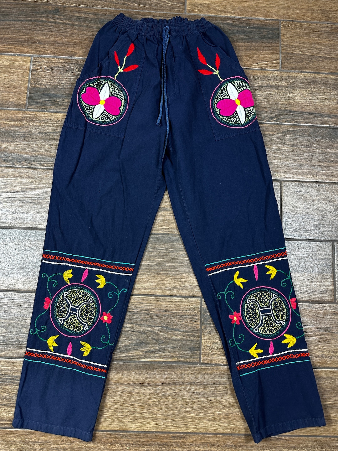 Blue Traditional, Handmade, Authentic Shipibo Medicine Ceremonial Pants ...
