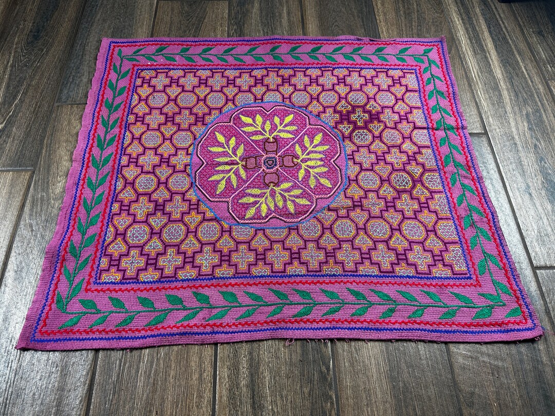 Purple Traditional, Handmade, Peruvian, Shipibo Altar Cloth/manta With ...