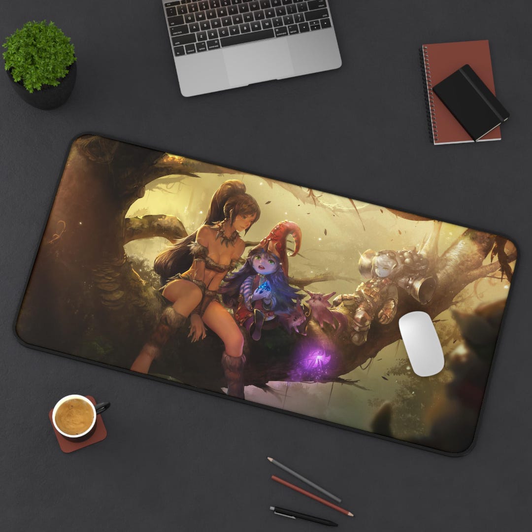 League of Legends Desk Mat, Tristana and Lulu Mouse Pad, Perfect Gift ...