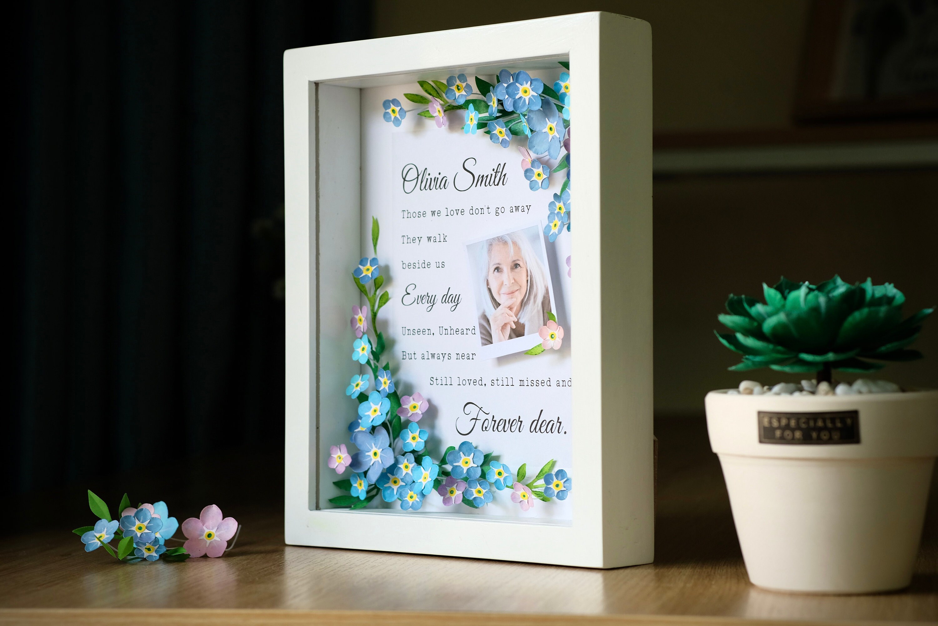 Memorial Shadow Box, Those We Love Don't Go Away, Remembrance Gift ...