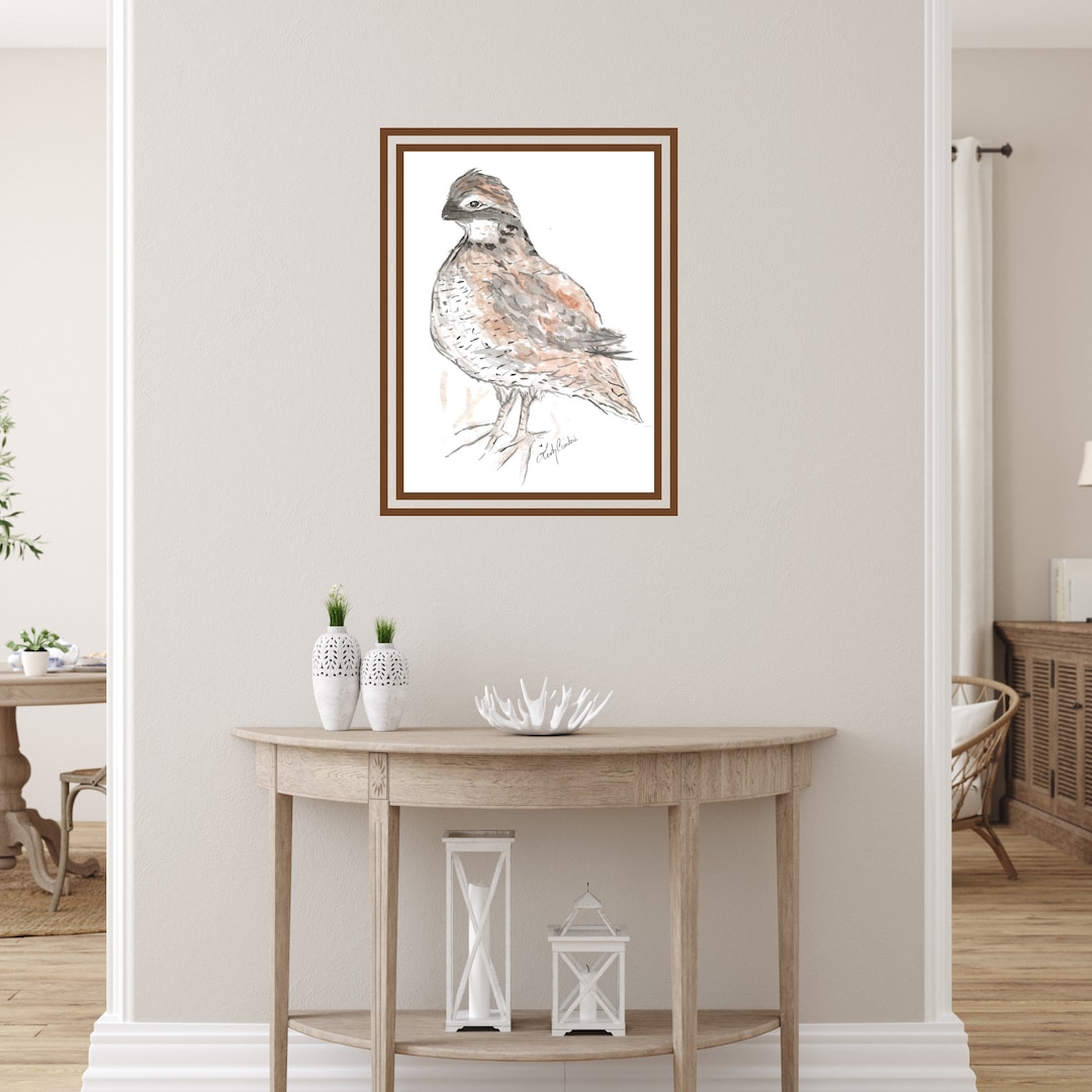 Bobwhite Quail Watercolor Printable Artwork - Etsy