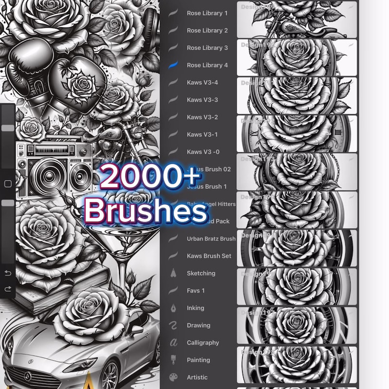 Tea Roses Brush Set - Etsy