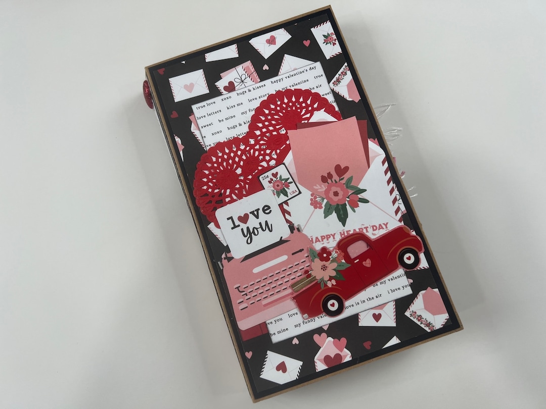Valentine Cardstock Mini Album - Etsy