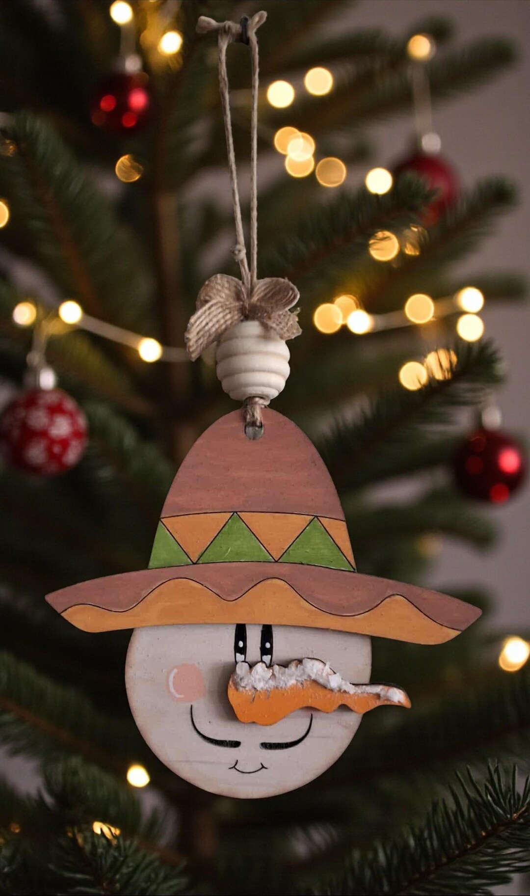 Festive Mexican Snowman Decoration: Vibrant Holiday Piñata-inspired ...