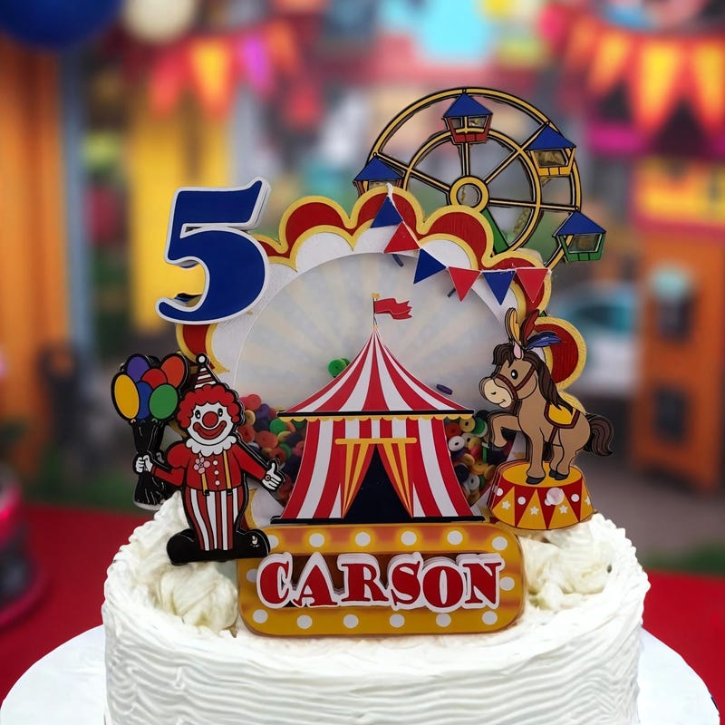 Circus Cake Topper - Etsy