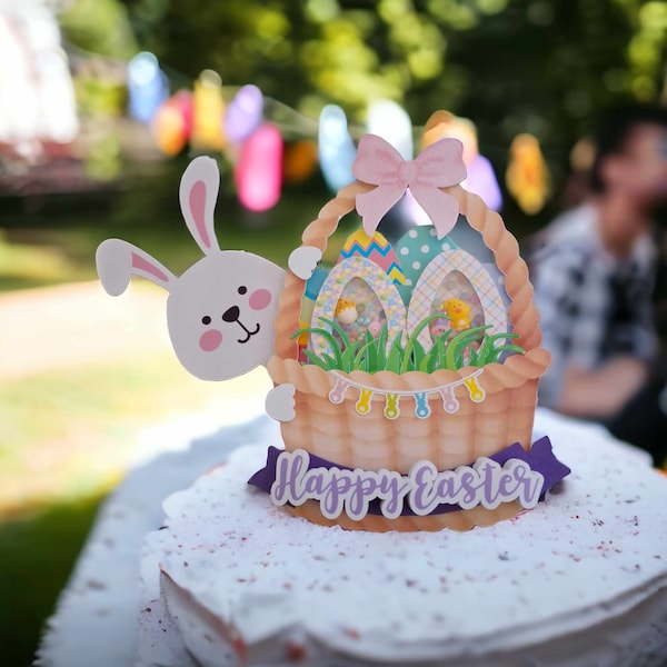 Easter Bunny Cake Topper - Etsy