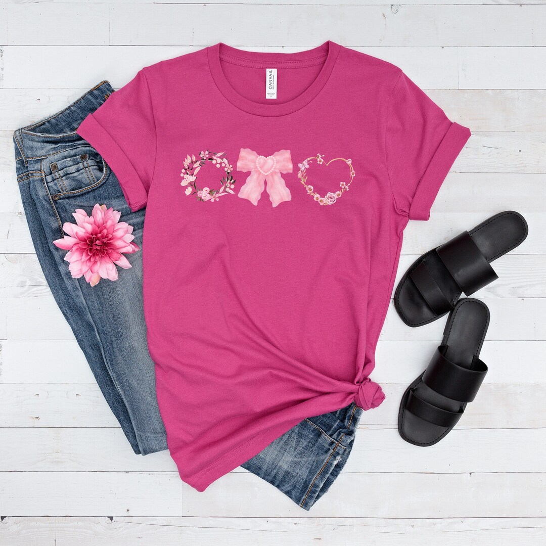 Wreath-maker Shirt, Coquette Wreath Tshirt, Gift Forwreath-maker, Pink ...