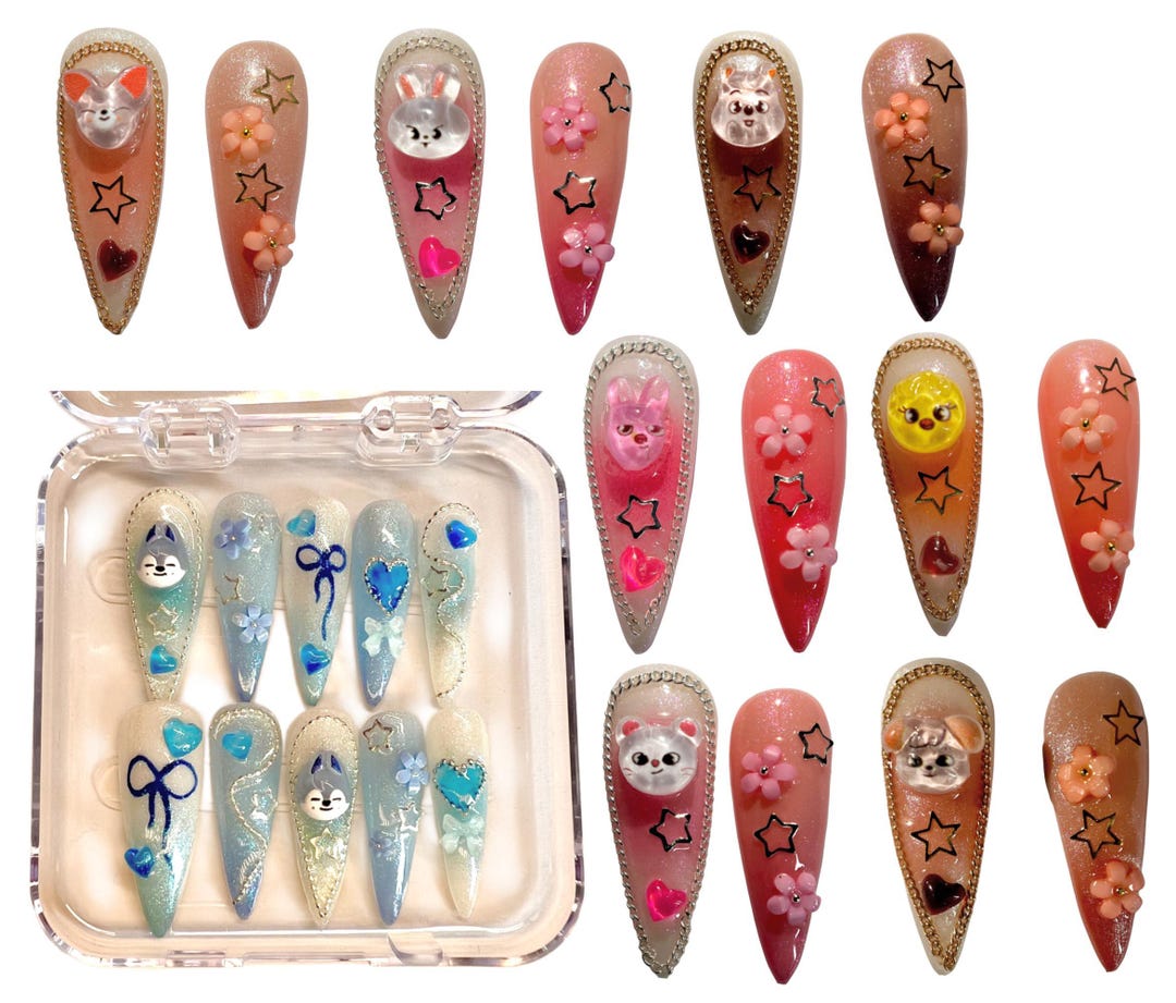 Stray Kids SKZOO All Members Press on Nails - Etsy