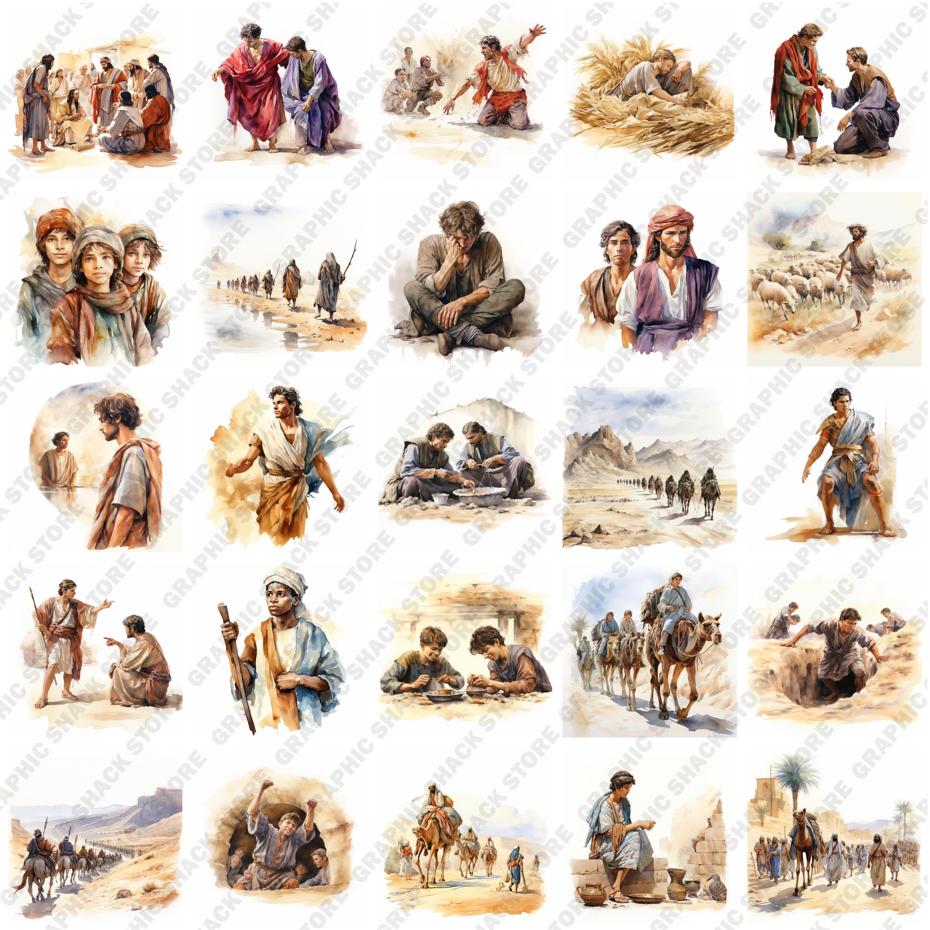 148 Watercolor Cliparts of Joseph's Coat and Dreams - Genesis 37 ...